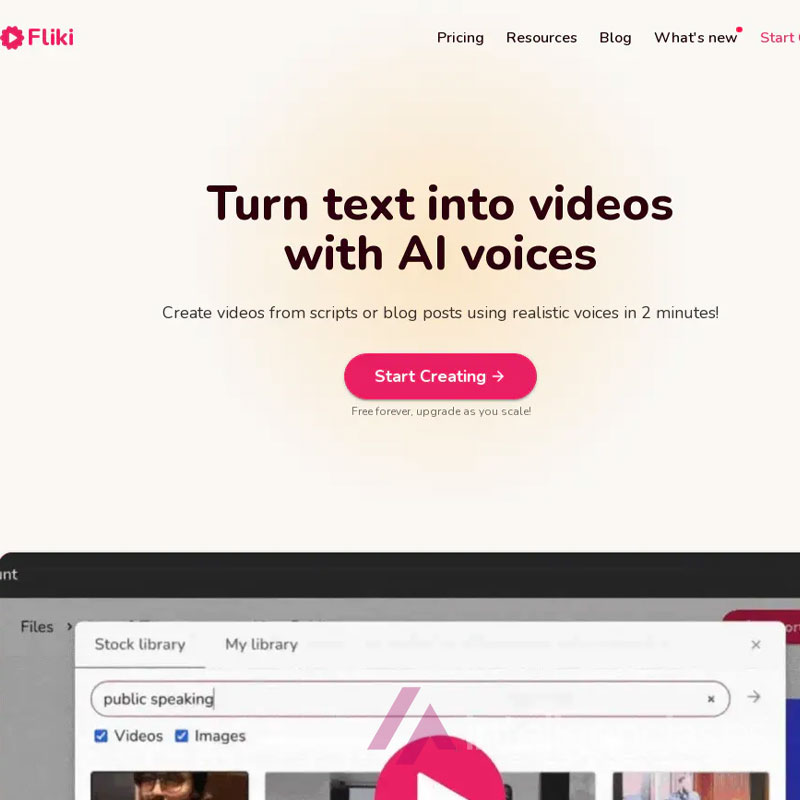 Fliki > La IA para Marketing, Video » 🤖 Inteligencias Artificiales